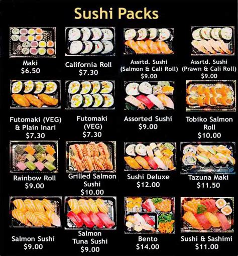 Hoshi Sushi Menumenú Para Hoshi Sushi Carnegie Melbourne
