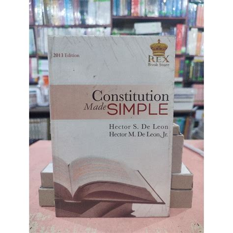 Constitution Made Simple 2013 By Hector De Leon Shopee Philippines