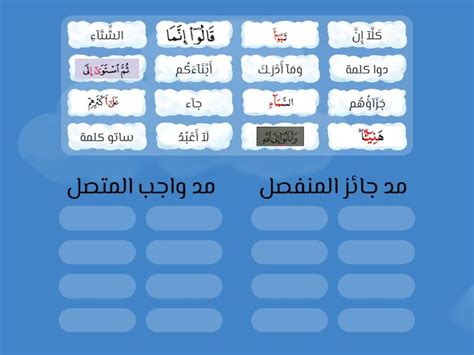 Latihan Mad Wajib Mutasil Dan Mad Wajib Munfasil Grup Sıralaması