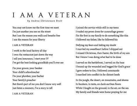 What Is A Veteran Poem