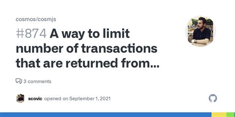 A Way To Limit Number Of Transactions That Are Returned From Searchtx