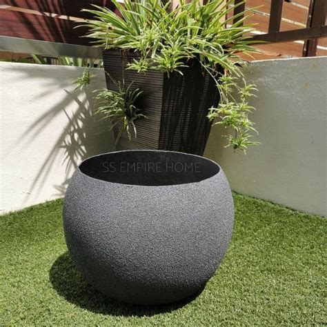 Rico Z13 Ball Granite Fibreglass Sphere Round Circular Flower Pot Pasu