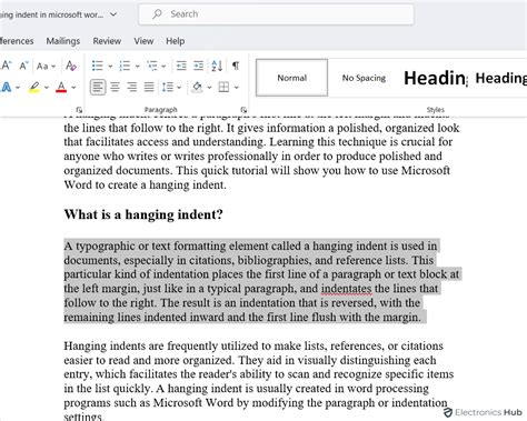 Hanging Indent In Word Easy Guide For Perfect Formatting