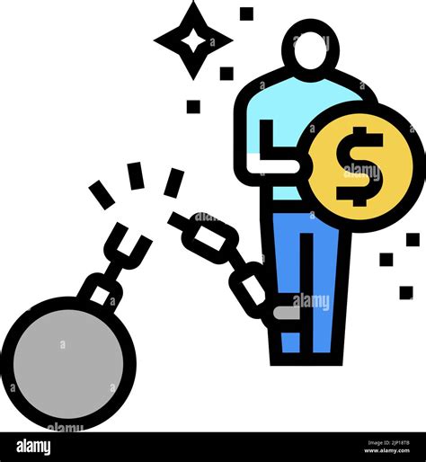 Self Sufficiency Financial Freedom Color Icon Vector Illustration Stock