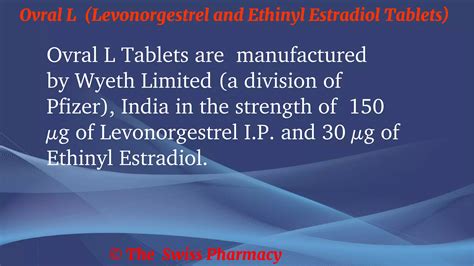 Ovral L Levonorgestrel And Ethinyl Estradiol Tablets Pdf