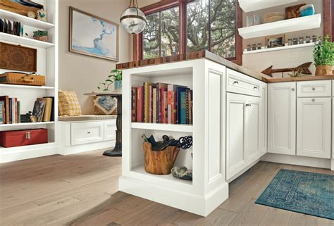Kitchen Island With Bookshelf On End Kraftmaid