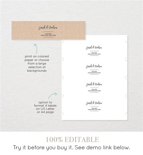 Wedding Label Templates