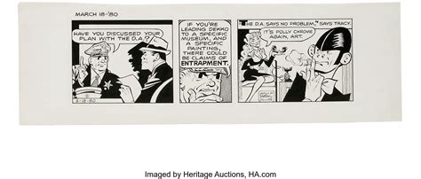 Rick Fletcher Dick Tracy Daily Comic Strip Original Art Dated Lot