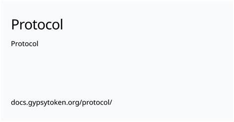 protocol protocol