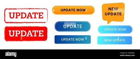 Update Stamp Sticker Speech Bubble And Button Upgrade Version System