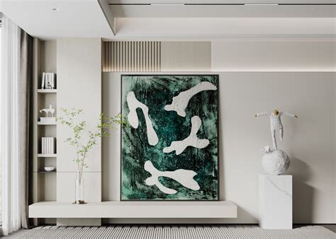 现代装饰画挂画，抽象挂画，肌理挂画，饰品摆件 室内设计 拓者设计吧
