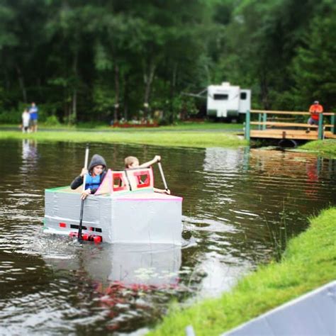 Cardboard Duct Tape Boat Regatta Sea Pirate Campground