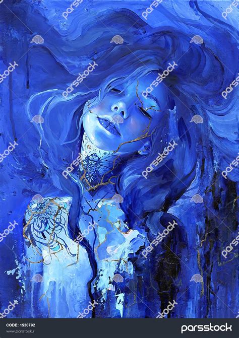 نقاشی کینتوسگی دختر آبی 1530792