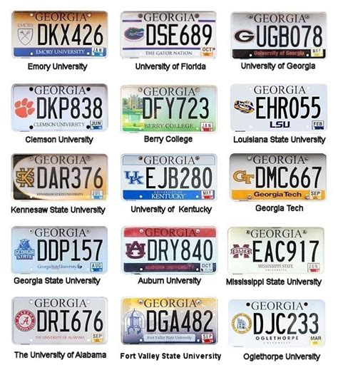 License Plates Of Georgia