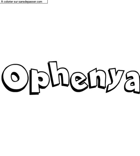 Dessin Colorié Coloriage Personnalisé Ophenya Par Un Invité Sans