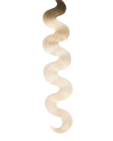 Keratin Tip Body Wave Walnut Brownash Blonde 360 Rooted Bellami Hair