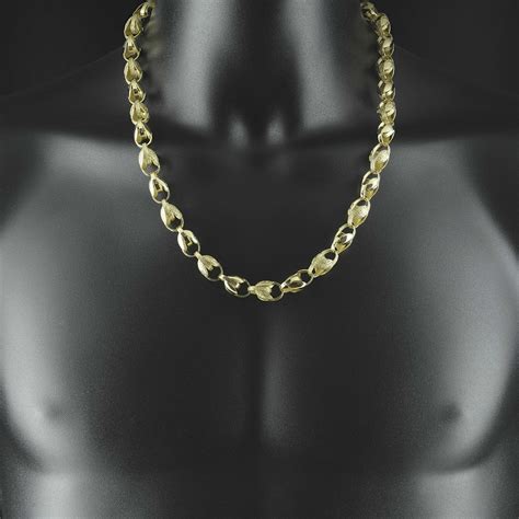9ct Yellow Gold Tulip Chain 24 10mm Britannia Jewellery
