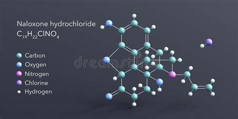 Naloxone Hydrochloride Molecular Structure 3d Model Molecule Opioid