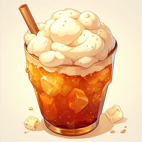 Frosty Root Beer Float Cartoon Art Premium Ai Generated Vector
