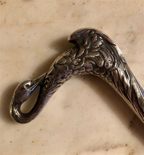 Three Cane Knobs In Sterling Silver Circa 1900