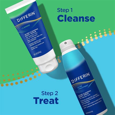 Differin Body Scrub With Salicylic Acid Acne Clearing Improves Tone And