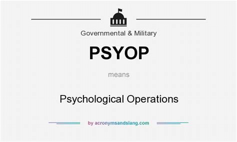 What Does Psyop Mean Definition Of Psyop Psyop Stands For