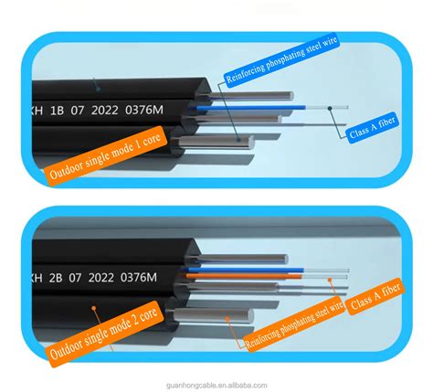 Gjyxch Outdoor Ftth Drop Cable 2 Core Fiber Optic Communication Cables
