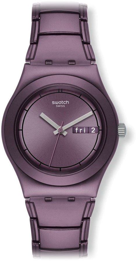 Swatch Purple Thought Ladies Watch Ylv7000ag Womens Watches Trendy
