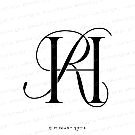 Wedding Monogram Rh Initials Logo Boutique Logo Design Initials Logo Logo Design