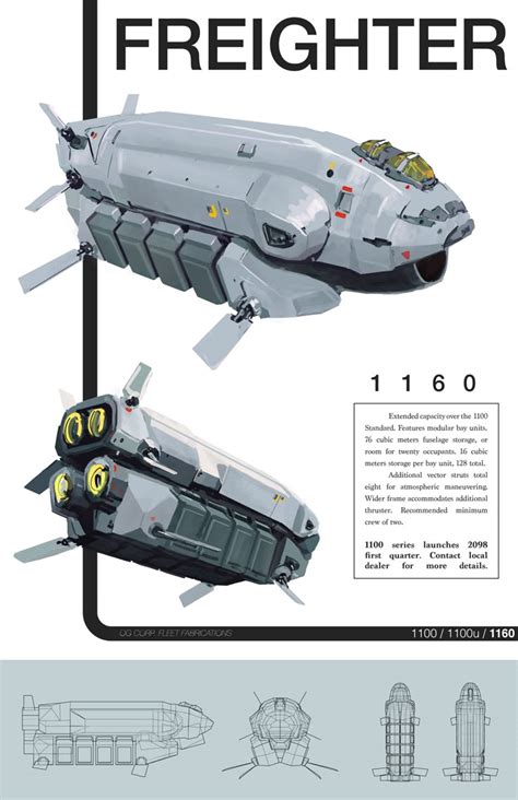 Freighter Spaceship Concept Starship Design Concept Ships