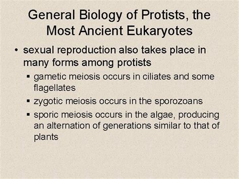 General Biology Of Protists The Most Ancient Eukaryotes