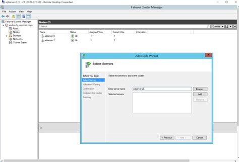 如何将新的节点添加到 Azure 虚拟机的 Windows 故障转移群集