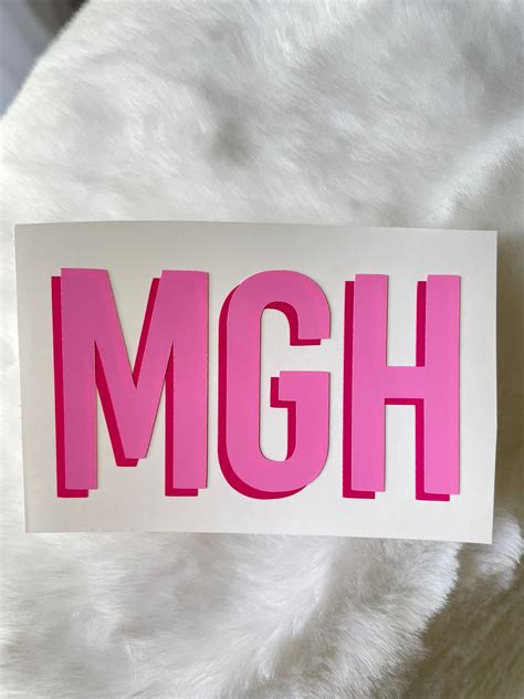 Double Layer Monogram Decal Two Color Monogram Decal Decal Etsy