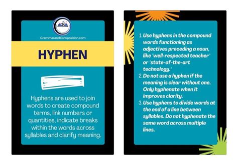 Hyphen Rules And Usage With Examples Hyphen Rules Grammar Punctuation Marks