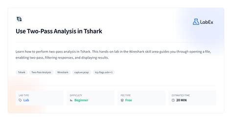 Tshark 투 패스 분석 방법 Wireshark 패킷 분석 실습 Labex