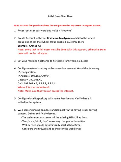 Redhat Exam Pdf Web Server Internet And Web