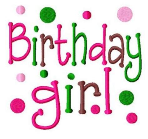 Birthday Girl Machine Embroidery Design Digital Pattern Etsy