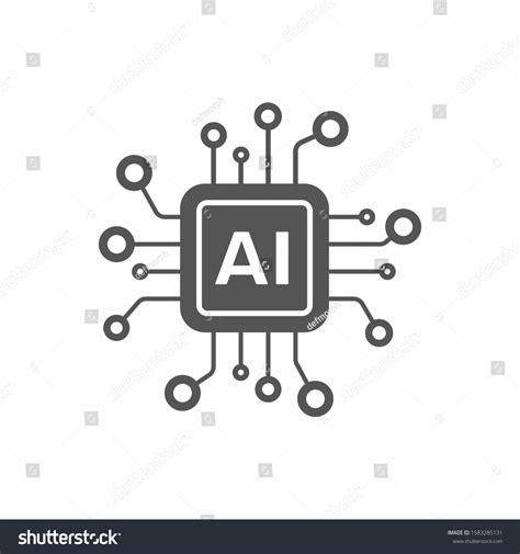 Ai Processor Vector Icon Websites Mobile Stock Vector Royalty Free