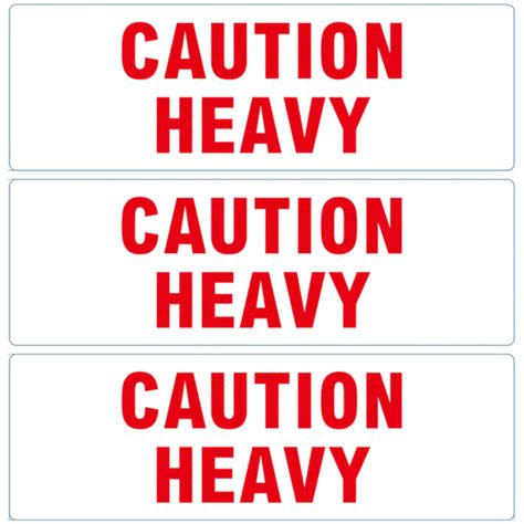 Caution Heavy Warning Labels 6 X 2 152mm X 50mm 250 Labels