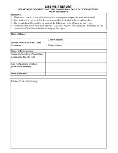 25 Free Construction Site Visit Report Samples To Download