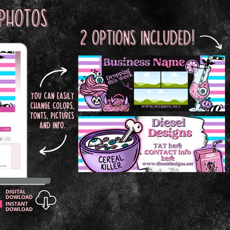 Creepy Sweets Editable Facebook Cover Photos Edit In Canva Faceb