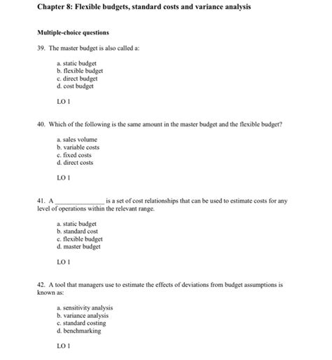 Solved Chapter 8 Flexible Budgets Standard Costs And