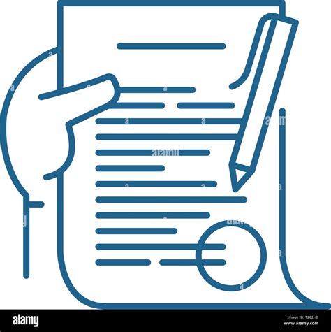 Commitment Line Icon Concept Commitment Flat Vector Symbol Sign Outline Illustration Stock