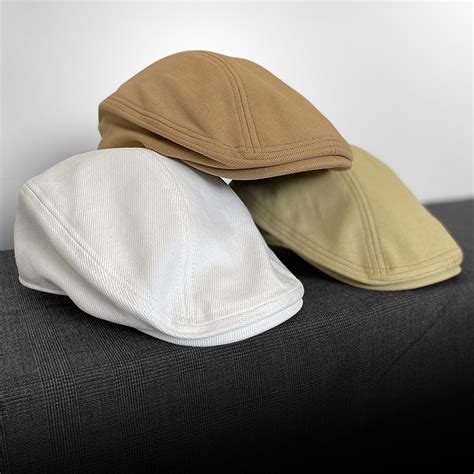 鸭舌帽女春季透气复古画家帽男夏季薄款休闲贝雷帽亚麻出游前进帽虎窝淘