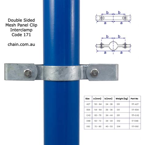 Double Sided Mesh Panel Clip Interclamp Code 171 Australia Au