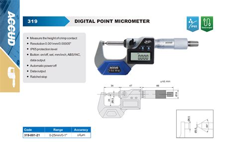 Digital Point Micrometer Accud