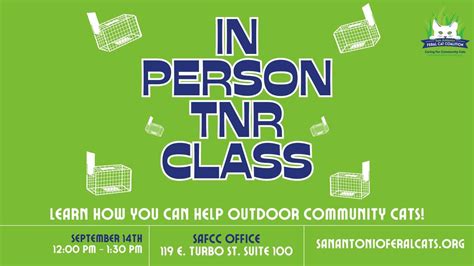 In Person Trap Neuter Return Tnr Class 119 E Turbo Dr San Antonio