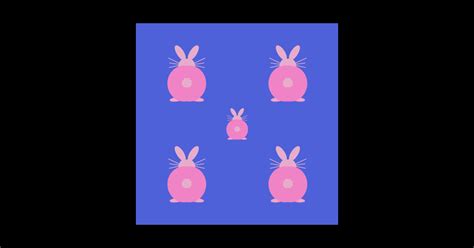 Small Pink Bunny Pattern Bunny Sticker Teepublic