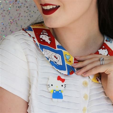 Erstwilder X Hello Kitty Meet Kitty White Brooch New The Bitch Is Back