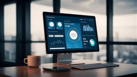 Visually Appealing Erp Dashboard And Analytics Icon With Copy Space For Software Presentations